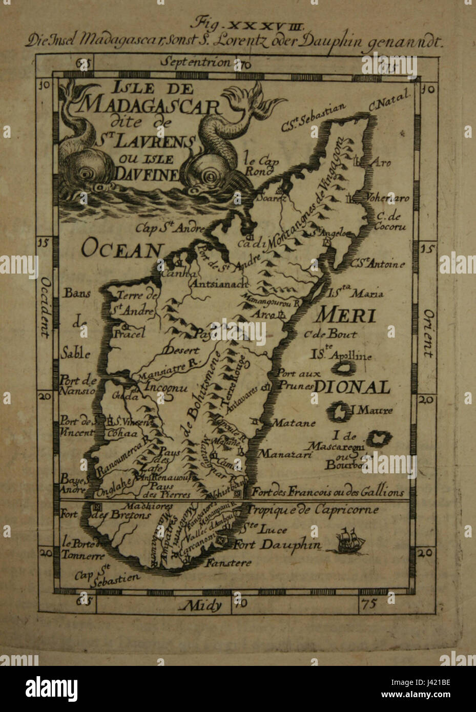 Map of Madagascar, 1685 Stock Photo - Alamy