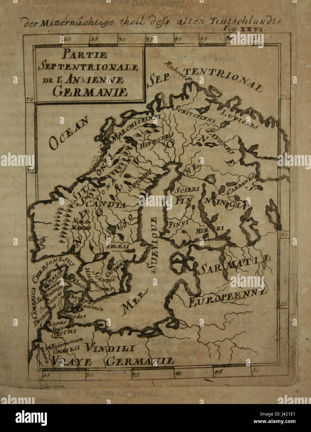 This map depicts ancient Scandinavia from the year 1685, showing ...