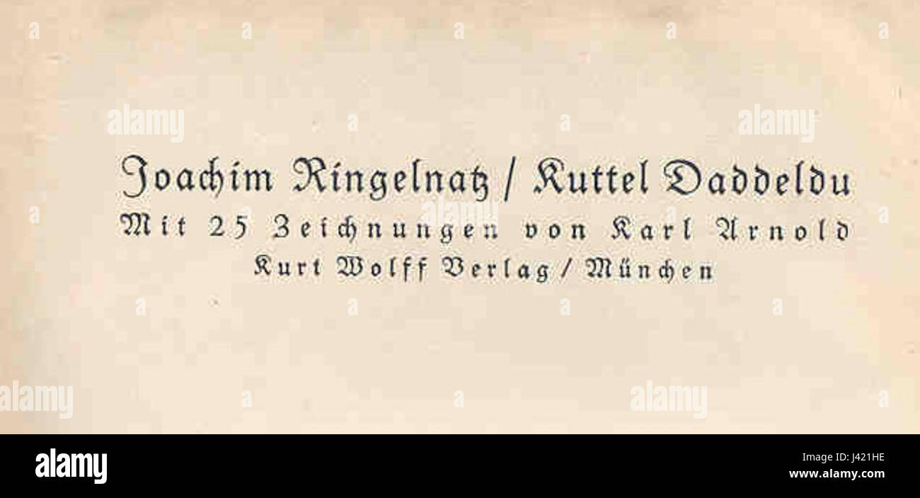 An image of 'Kuttel Daddeldu', a character created by German author ...