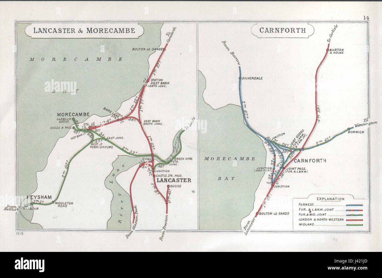 Map of morecambe hi-res stock photography and images - Alamy