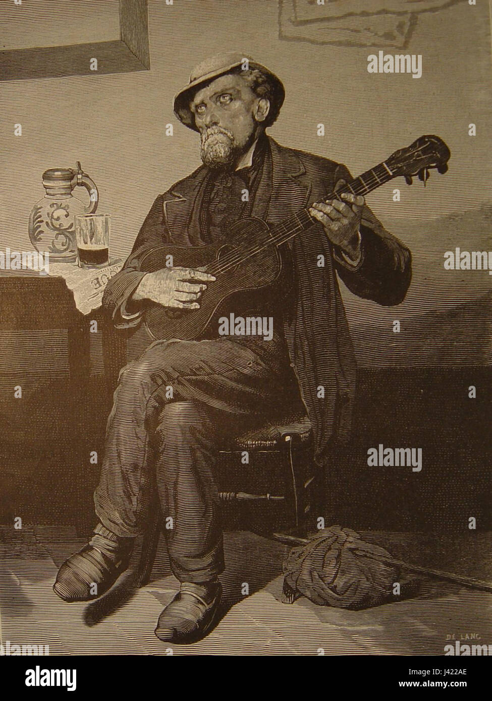 'Le musicien ambulant' (The Wandering Musician) refers to a figure or a ...