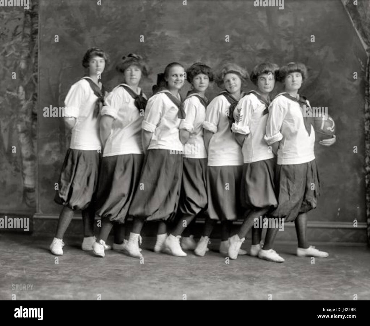 A photograph from 1912 depicting the students of Madeira School, an all ...