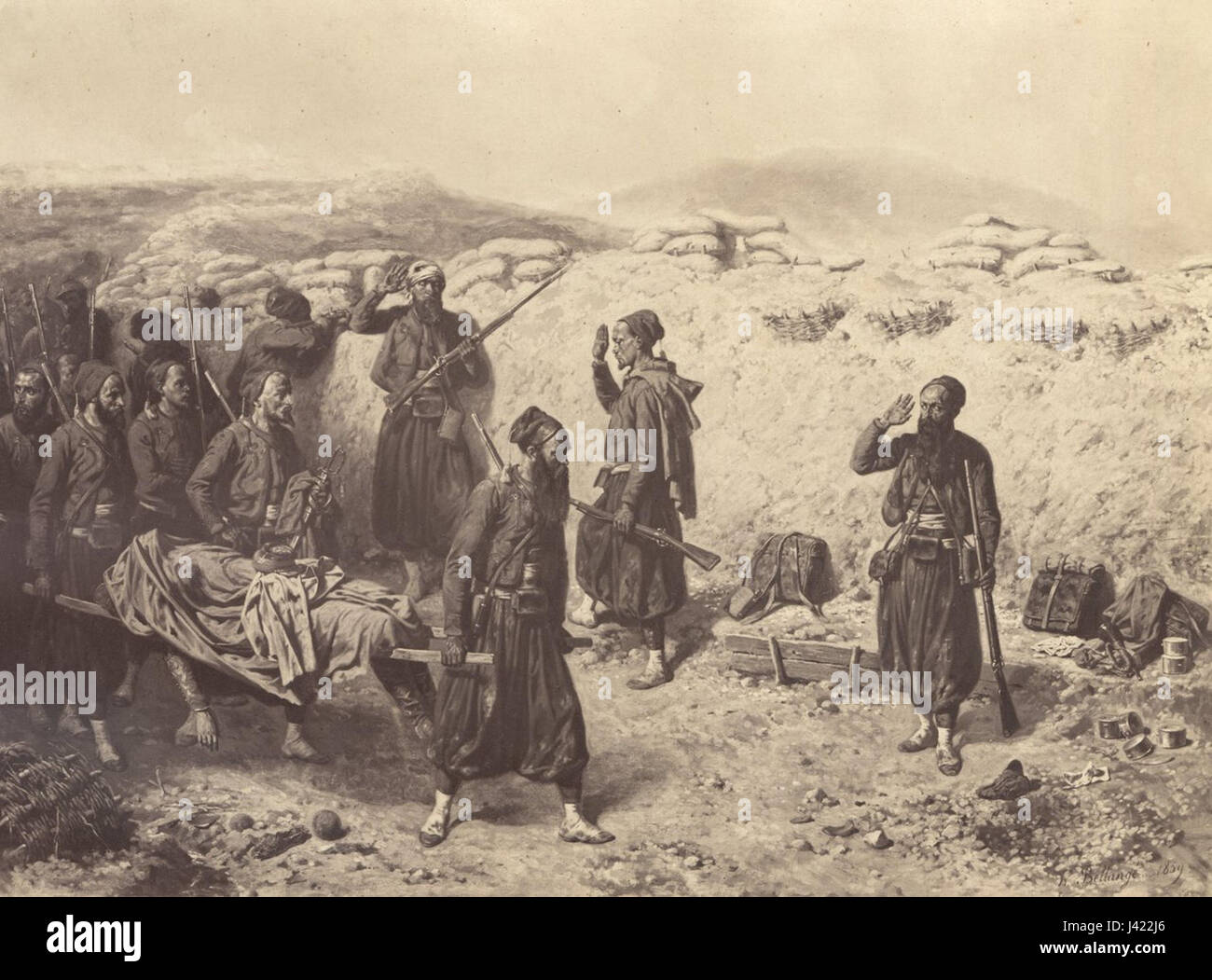 'Le Salut d'adieu' (The Farewell Salute) is a painting by French artist ...