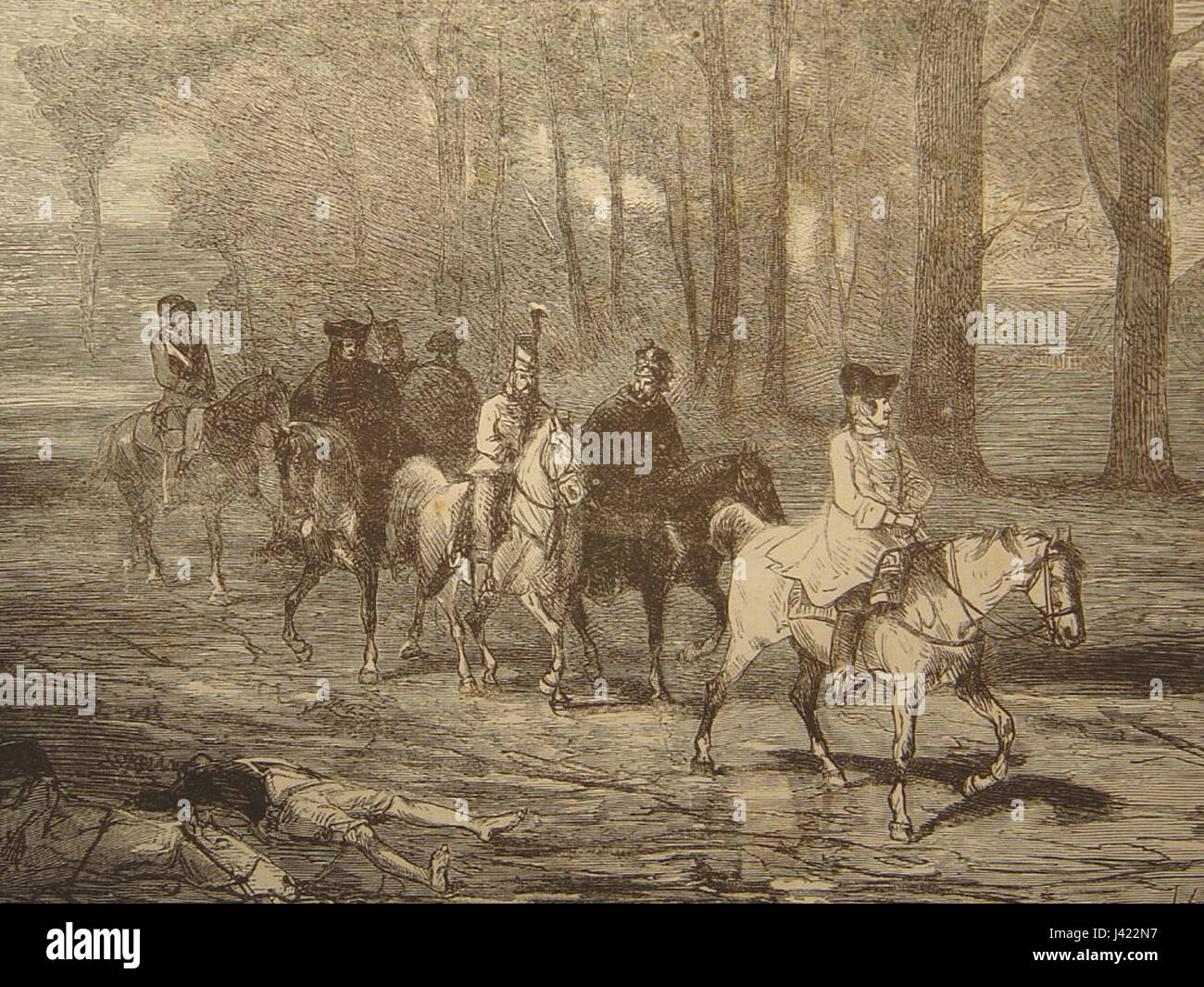 A historical portrait of Le Comte de Saxe, a French military leader and ...