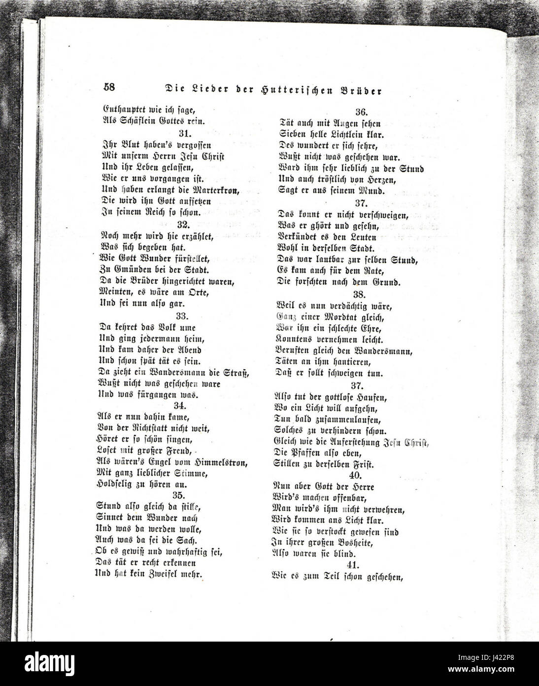 'Lieder hutterischen' refers to traditional hymns sung by the Hutterite ...