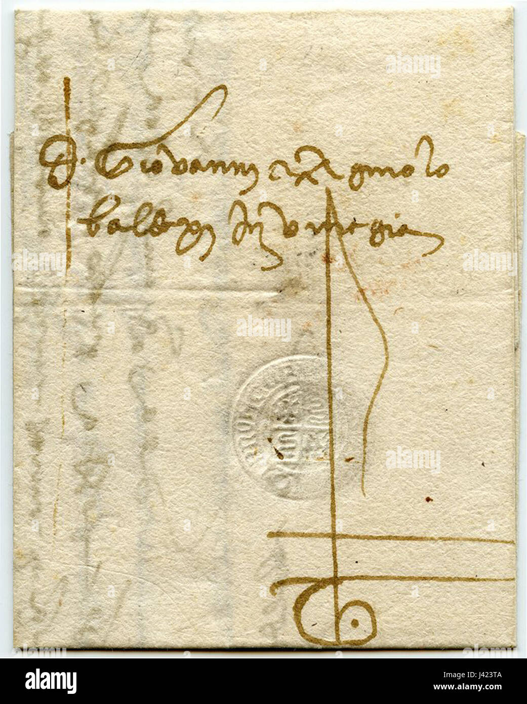 A letter from the Sforza family dated 1458, a key historical document ...