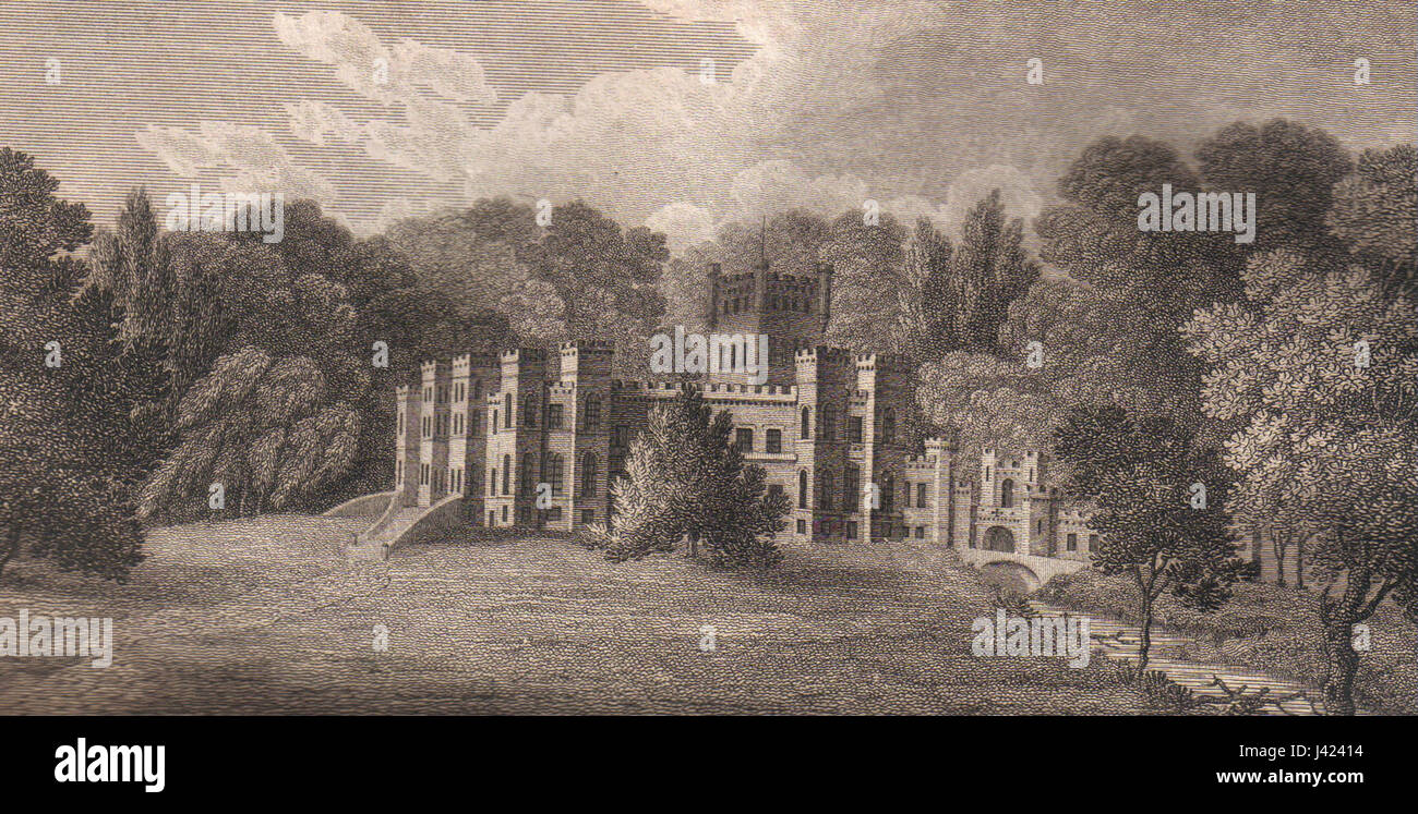 This image depicts Loudoun Castle in Aiton, Scotland, as it appeared ...