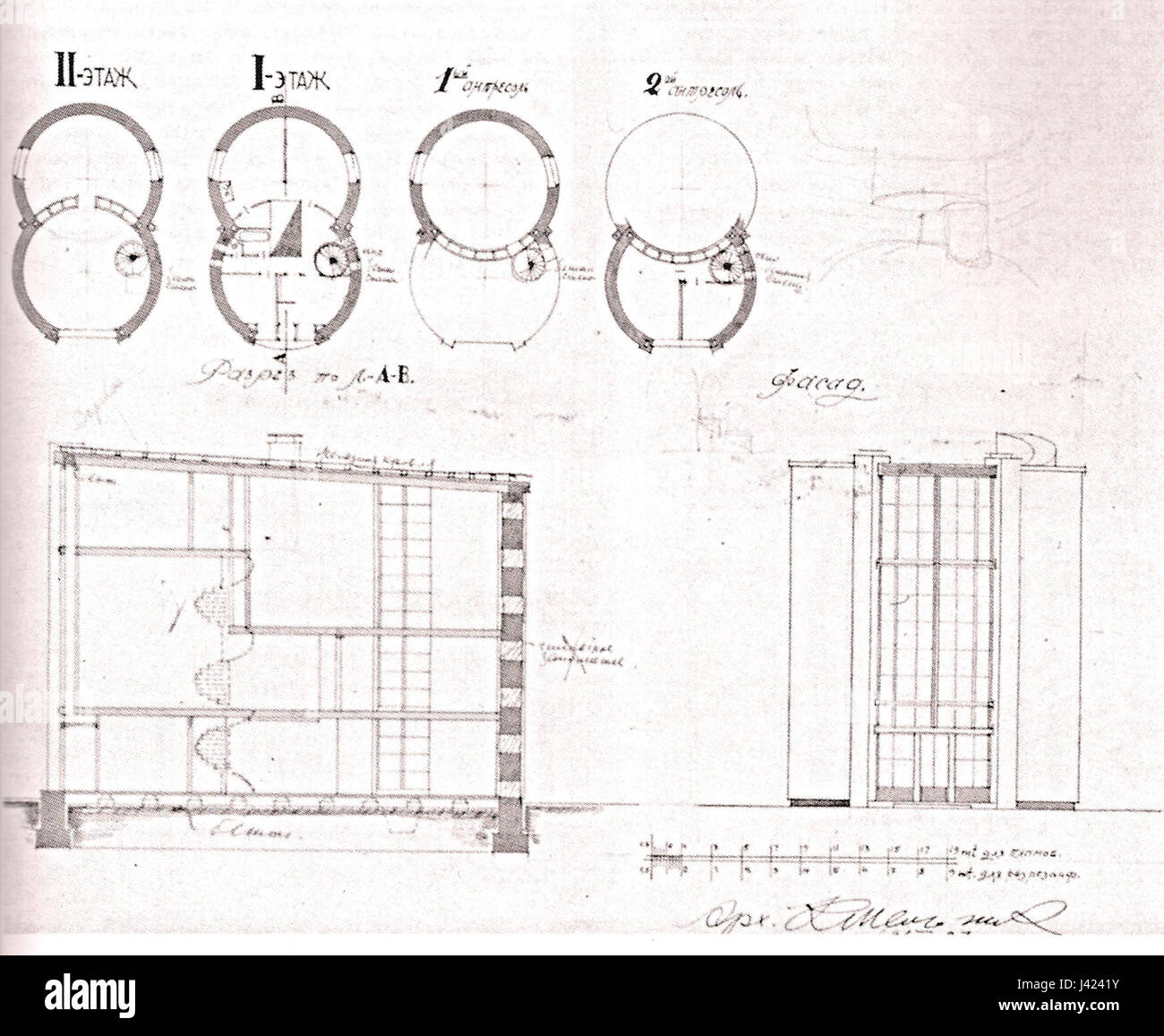 The Melnikov House project, designed by architect Konstantin Melnikov ...