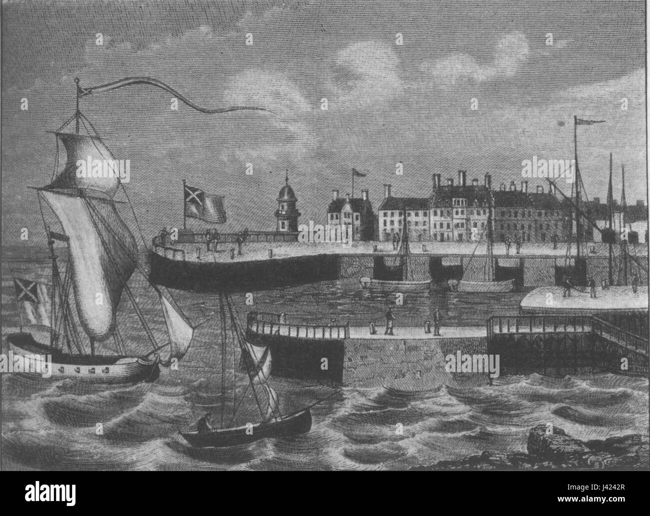 Leith harbour map hi-res stock photography and images - Alamy