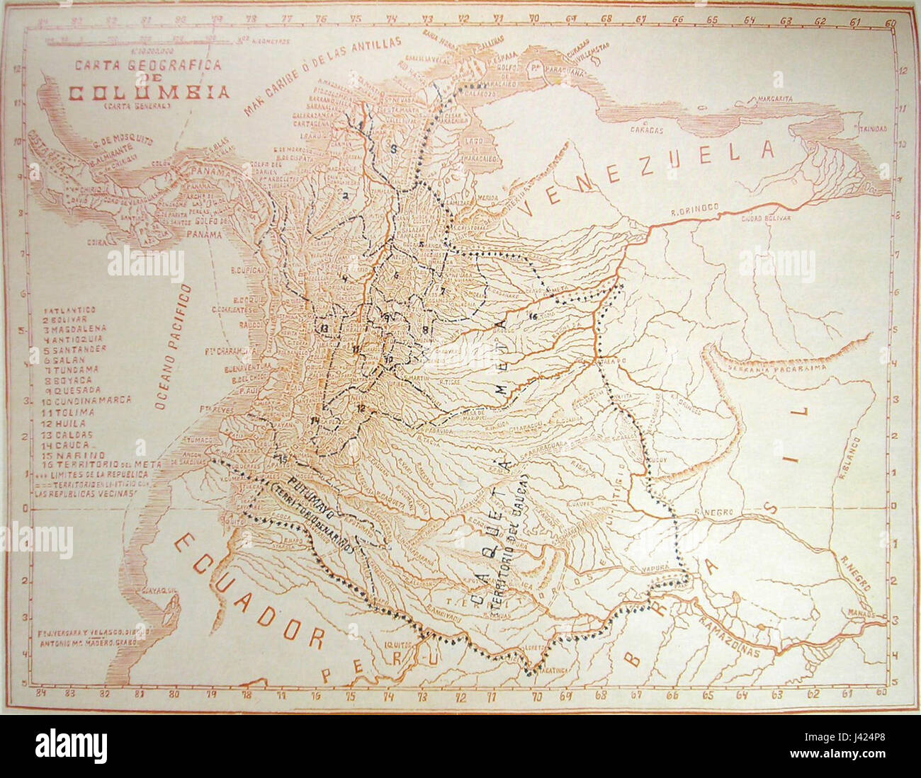 The 1905 map of Colombia provides a historical view of the countryâ€™s ...