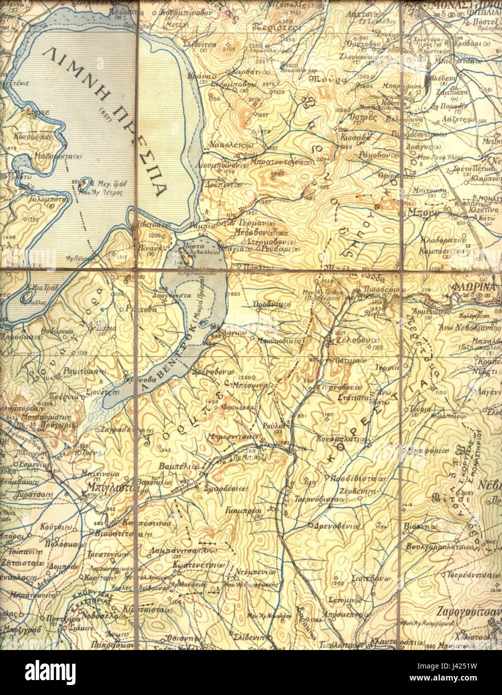 A historical map of Makedonia (Macedonia), Greece, illustrating the ...