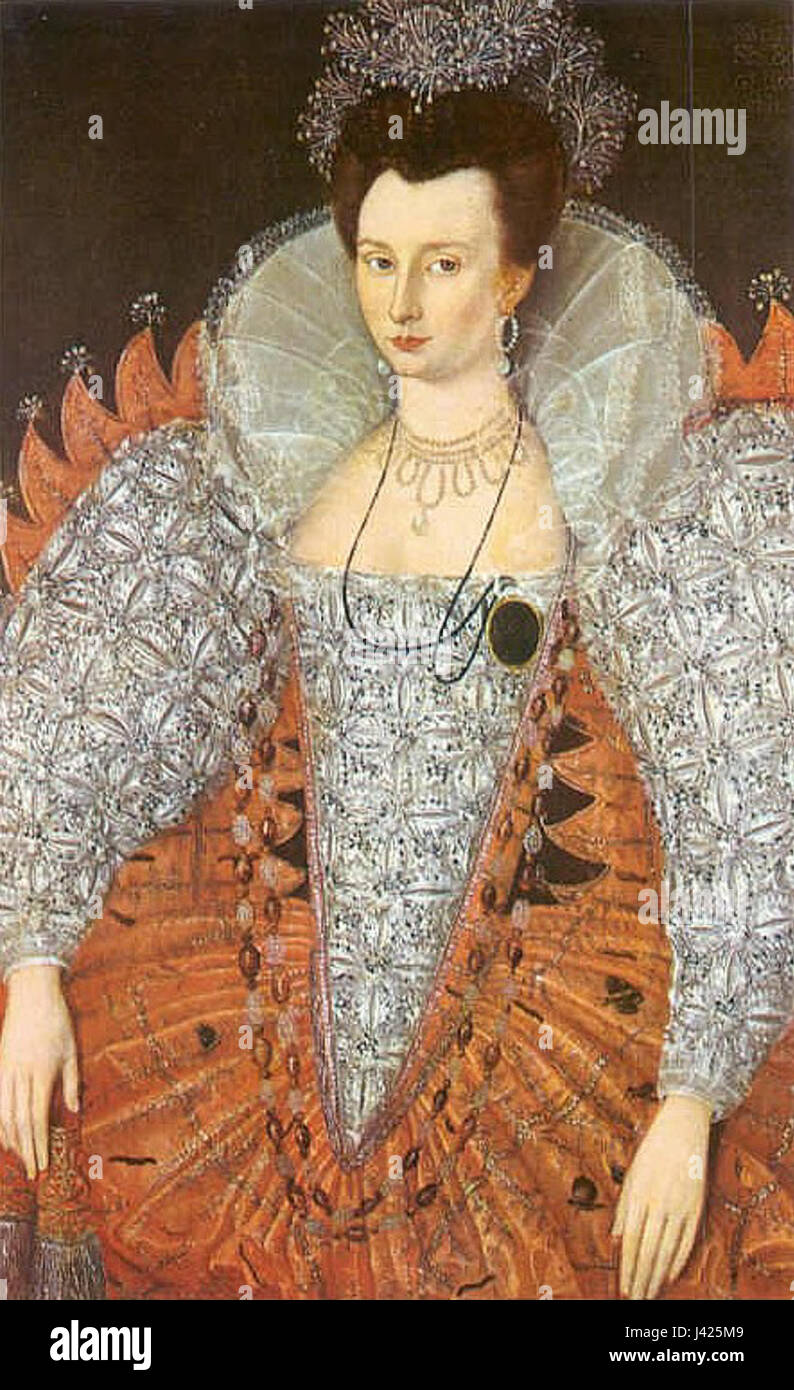 Portrait of Mary Fitton, a notable figure in British history, known for ...