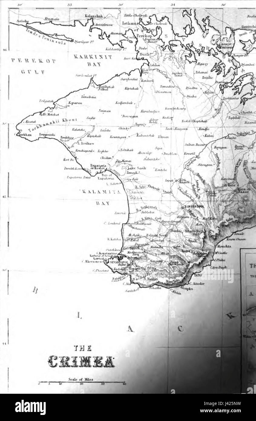 Crimea war 1854 map hi-res stock photography and images - Alamy