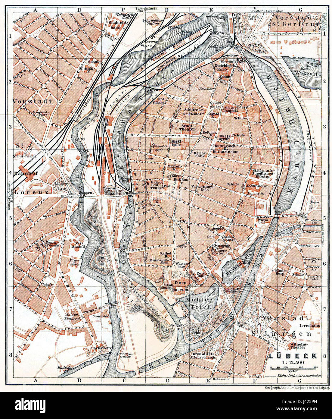 Map of lubeck hi-res stock photography and images - Alamy