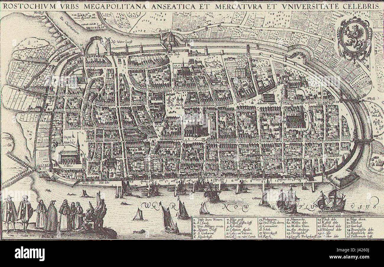 Rostock map hi-res stock photography and images - Alamy