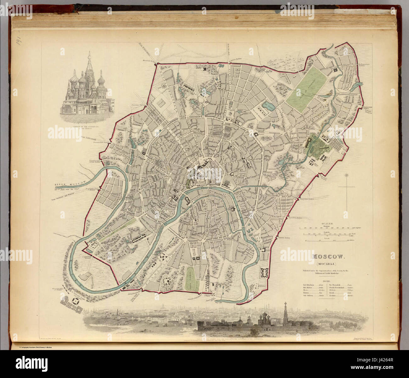 Vintage moscow map hi-res stock photography and images - Alamy