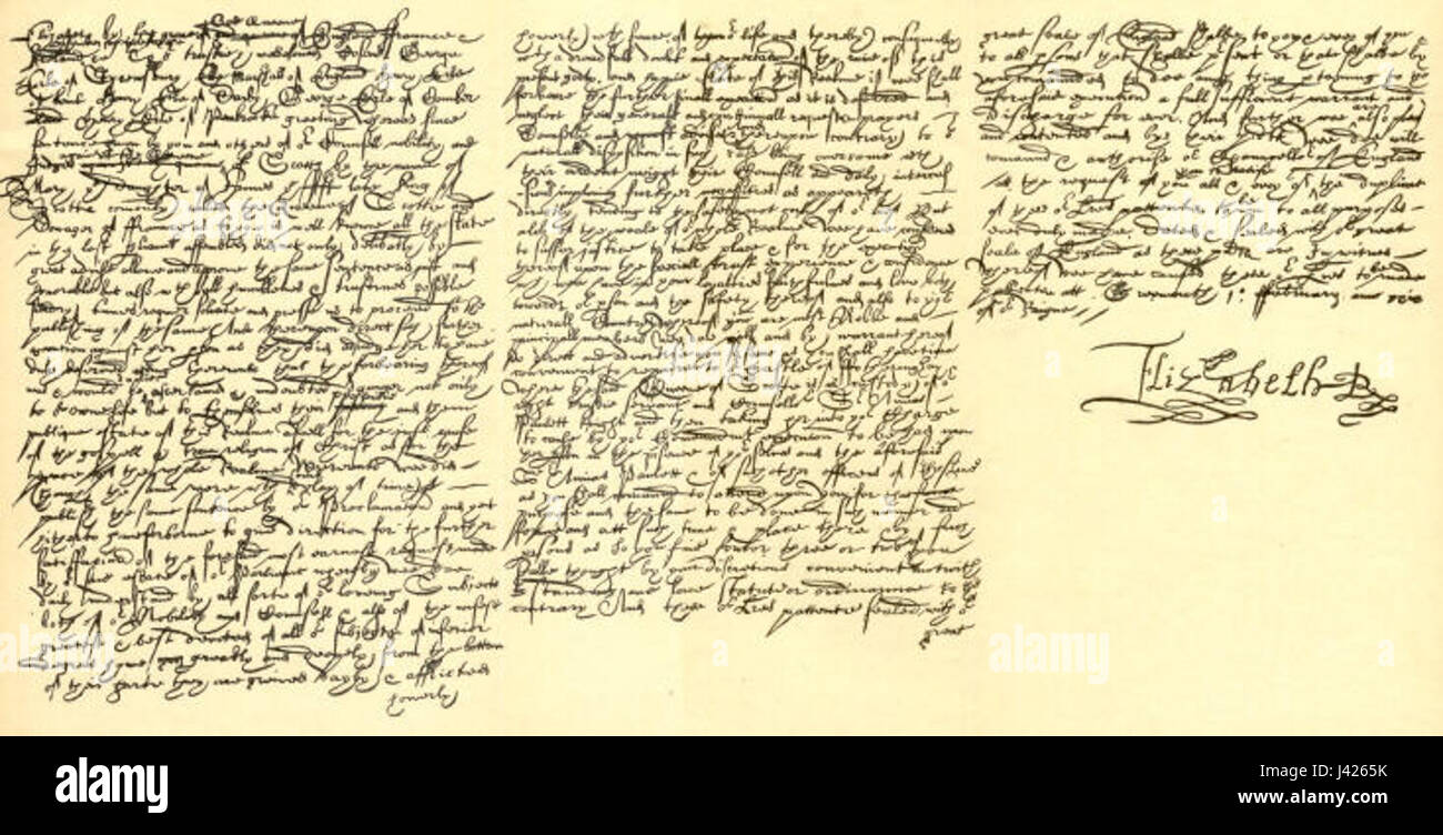 Mary stuart death warrant Stock Photo - Alamy