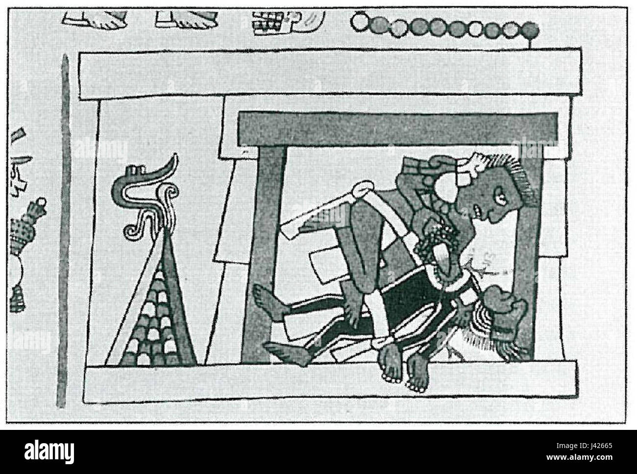 Menschenopfer der Azteken Stock Photo - Alamy