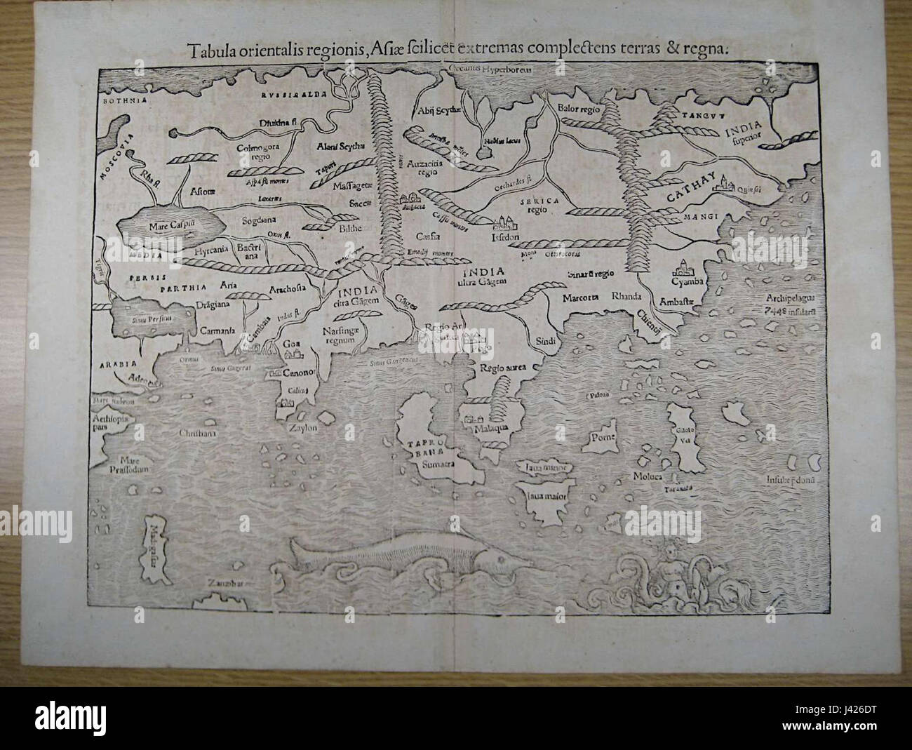 This 1554 map of Asia is a historical document that showcases the ...