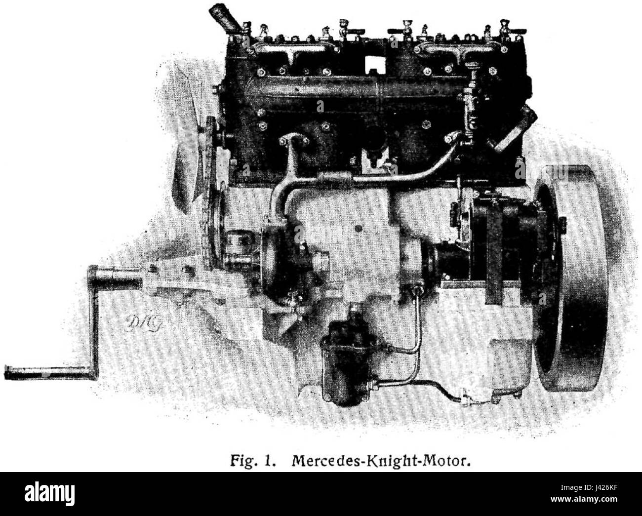 Mercedes Knight engine Stock Photo - Alamy