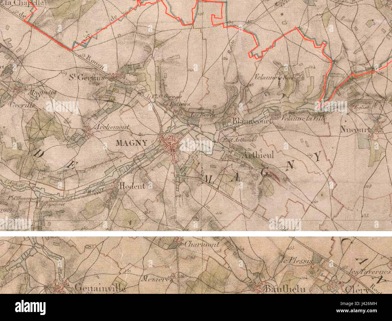 The Magny-en-Vexin map, part of the French State Major maps, is a ...