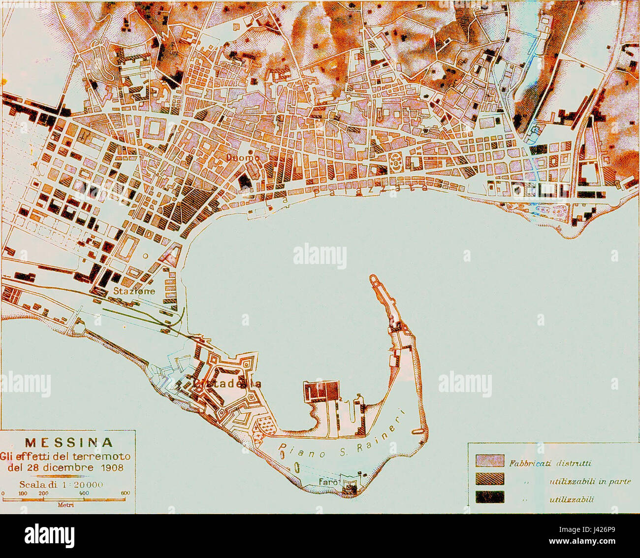 Arte Antica Messina Italy Map Map Of Messina Hi Res Stock Photography
