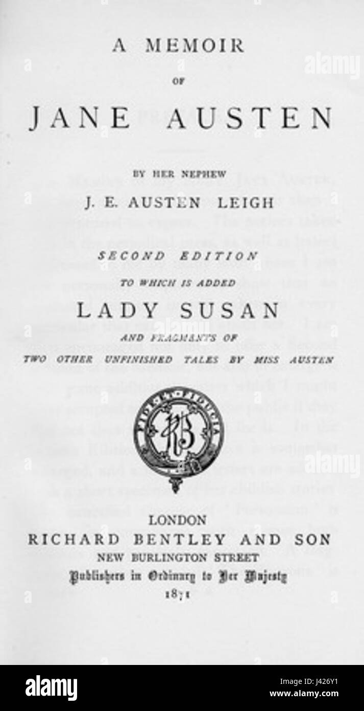 A memoir of jane austen hi-res stock photography and images - Alamy