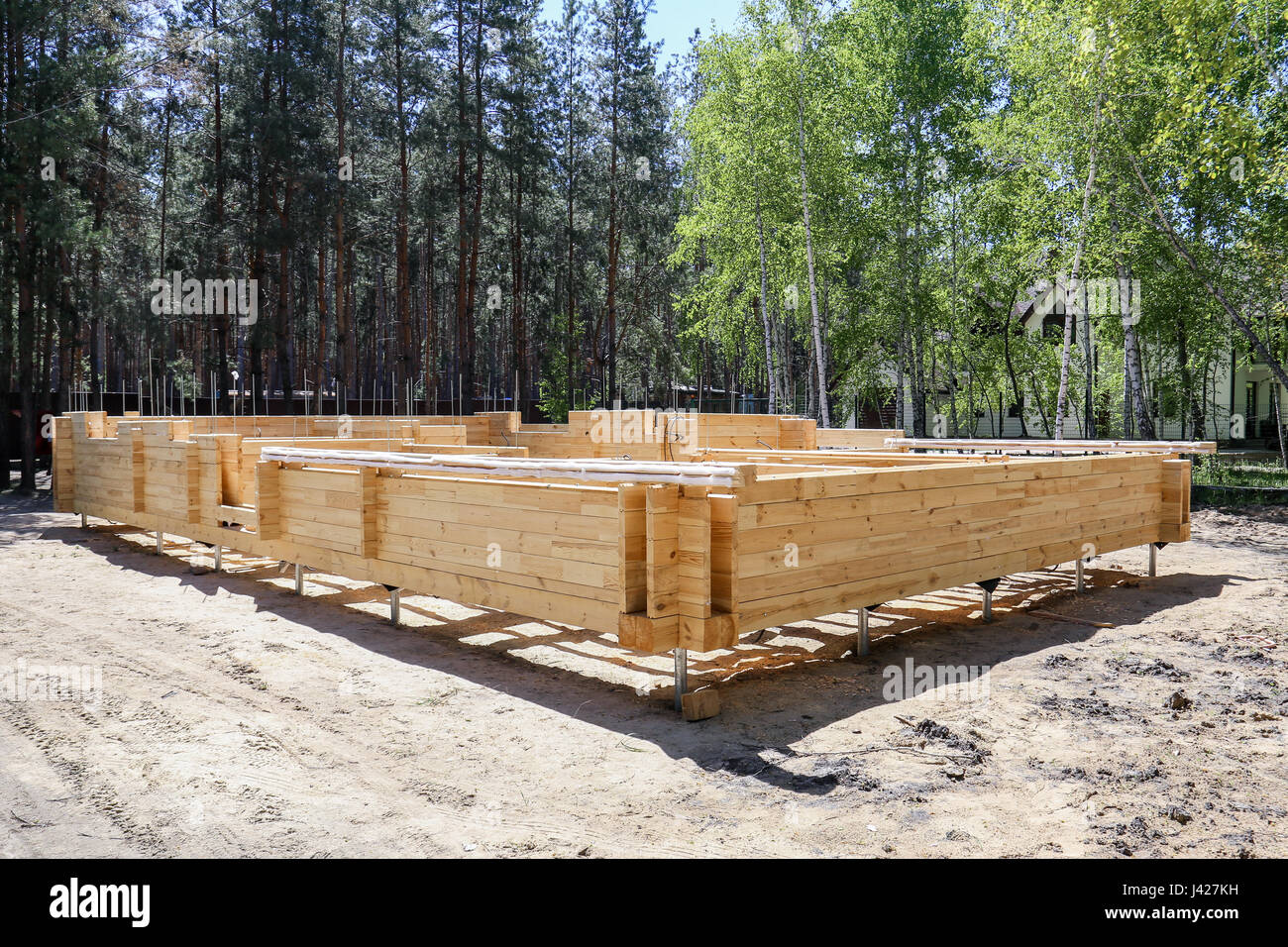 Process construction house wooden frame hi-res stock photography and ...
