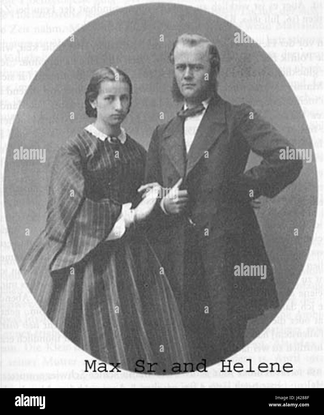 Max Weber Sr. and his wife Helene Weber Stock Photo - Alamy