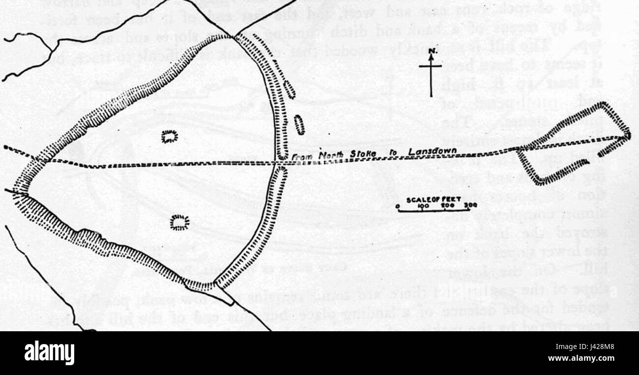 Littledown Camp Somerset Map Stock Photo - Alamy