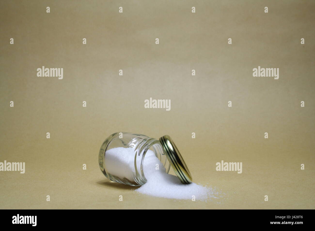Salt Spill from Jar Stock Photo - Alamy