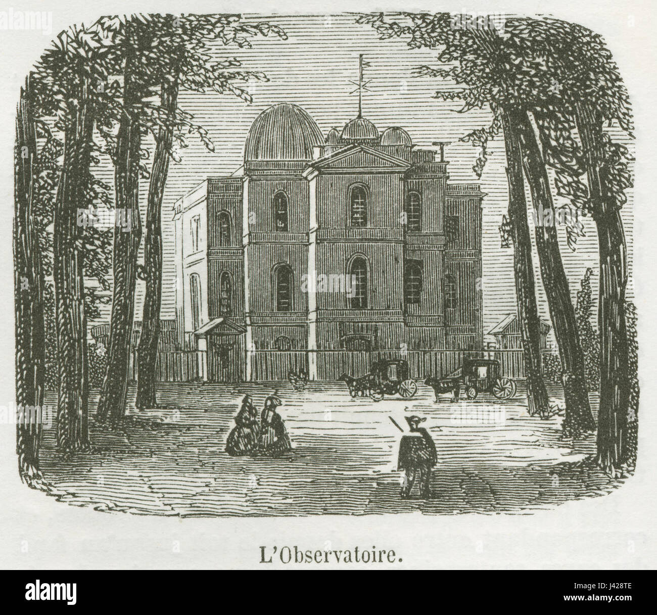 L'Observatoire, painted in 1855, depicts a serene landscape that ...