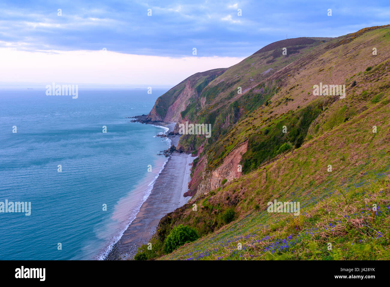 Foreland Point and the Bristol Channel in Exmoor National Park near ...