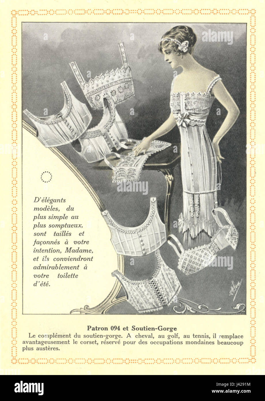 A historical reference to 'Les Corsets Le Furet' from Paris, known for ...
