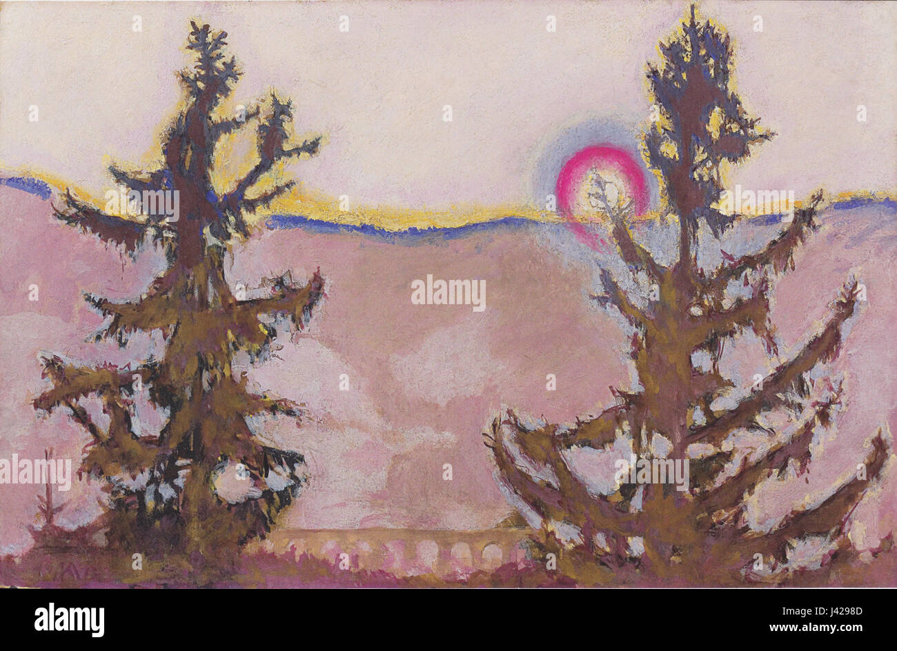 Kolo Moser's 'Semmeringlandschaft' from 1913 is a key example of early ...