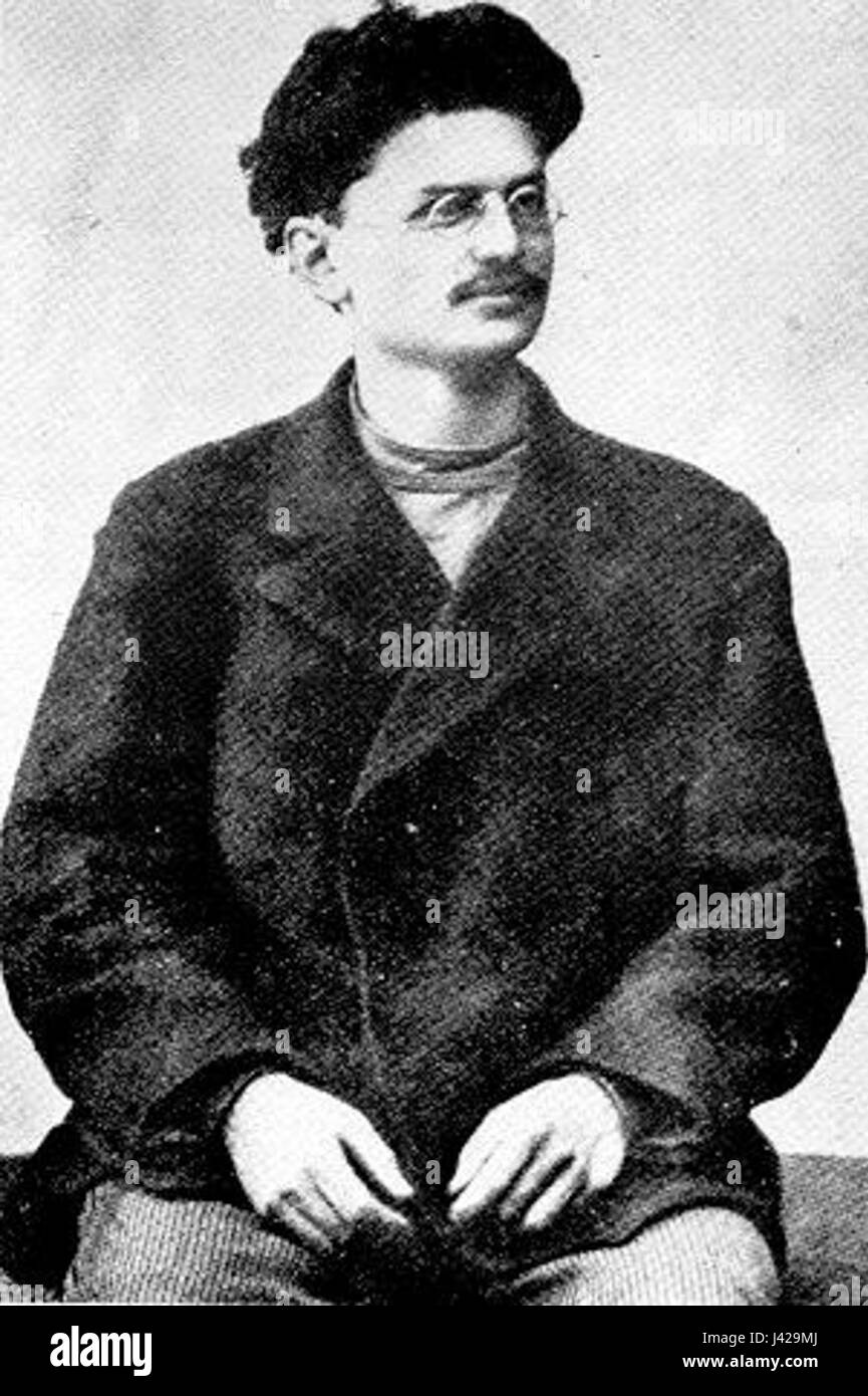 This image represents Leo Trotsky in 1900 during his exile in Siberia ...