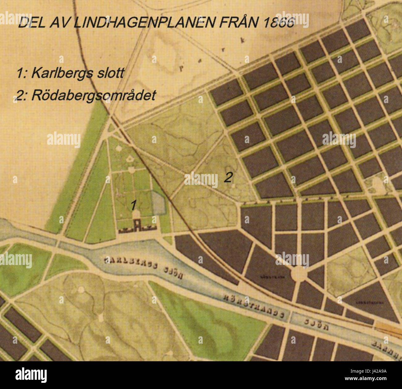 Lindhagens plan 1866d Stock Photo - Alamy