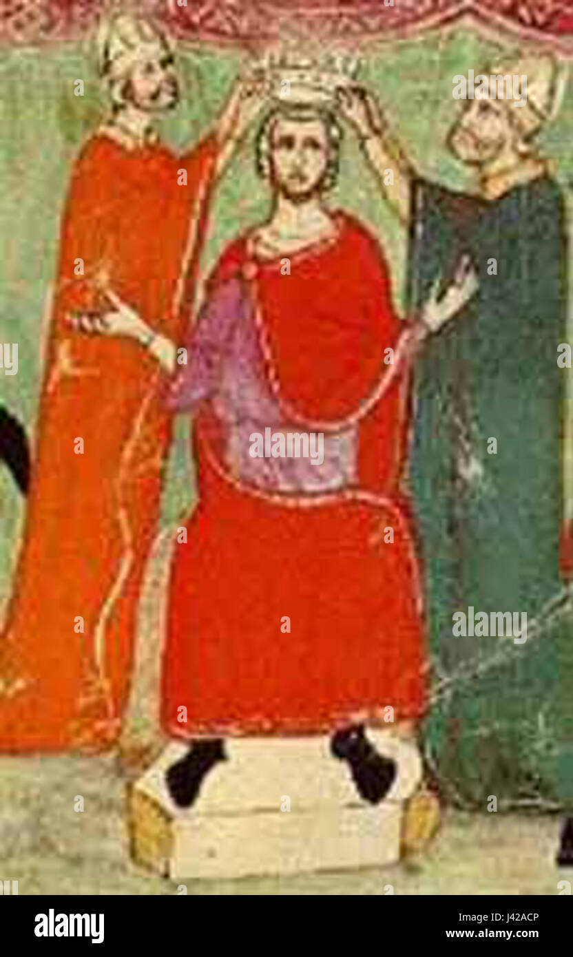 Manfred Crowned is an artistic depiction of the 13th-century King ...