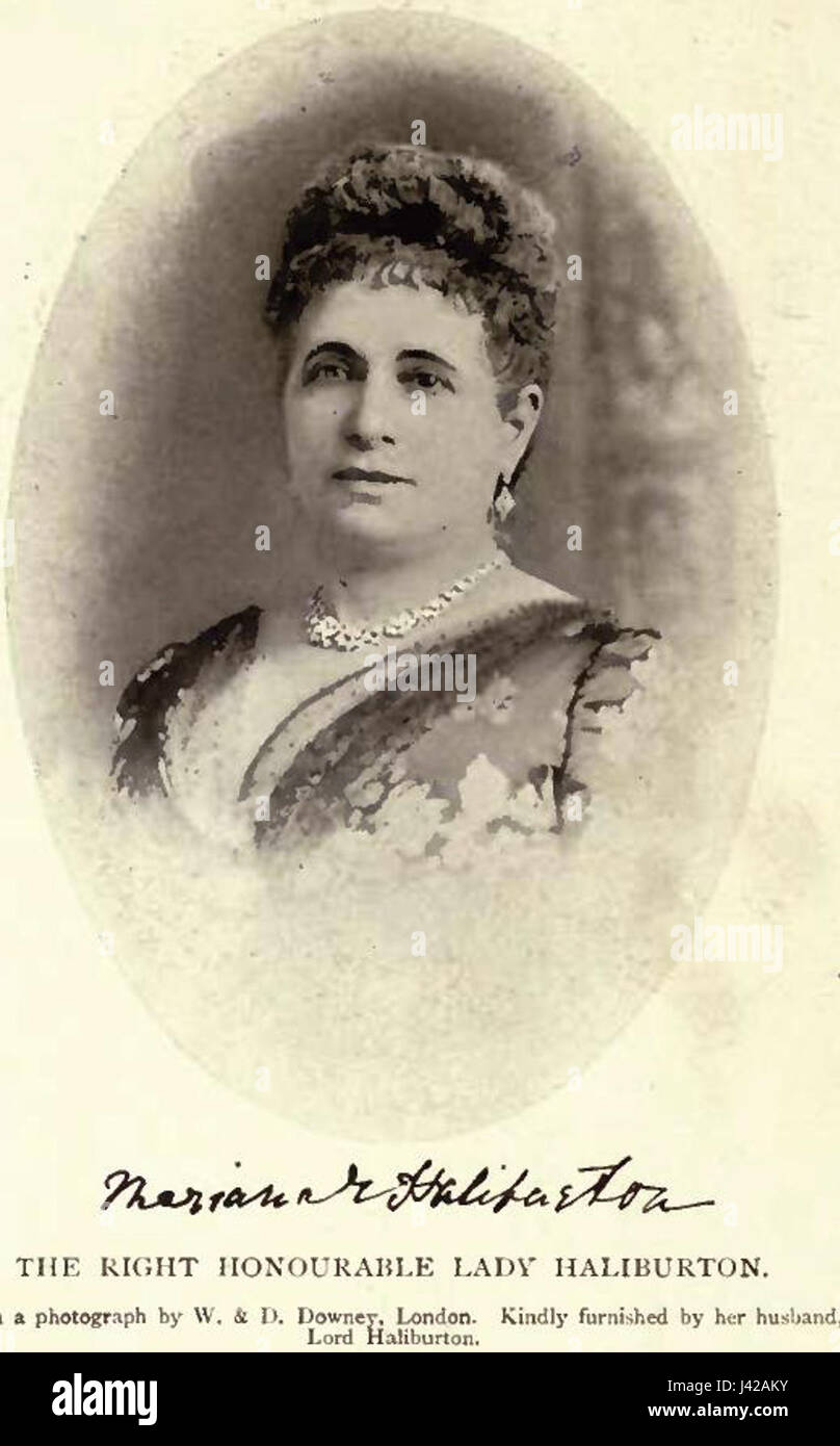 A portrait photograph of Lady Mariana Emily Haliburton, captured by the ...