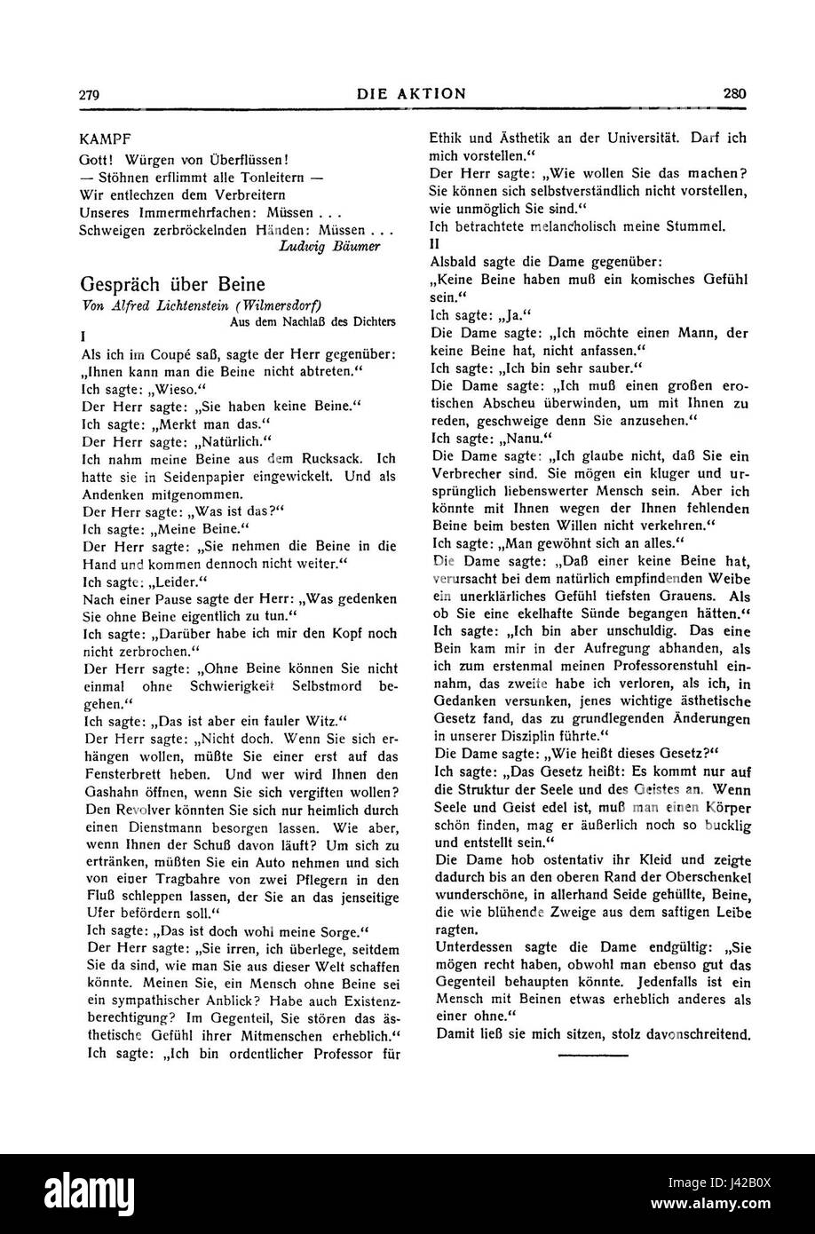 Lichtenstein Die Aktion 22 23 1915 Stock Photo - Alamy