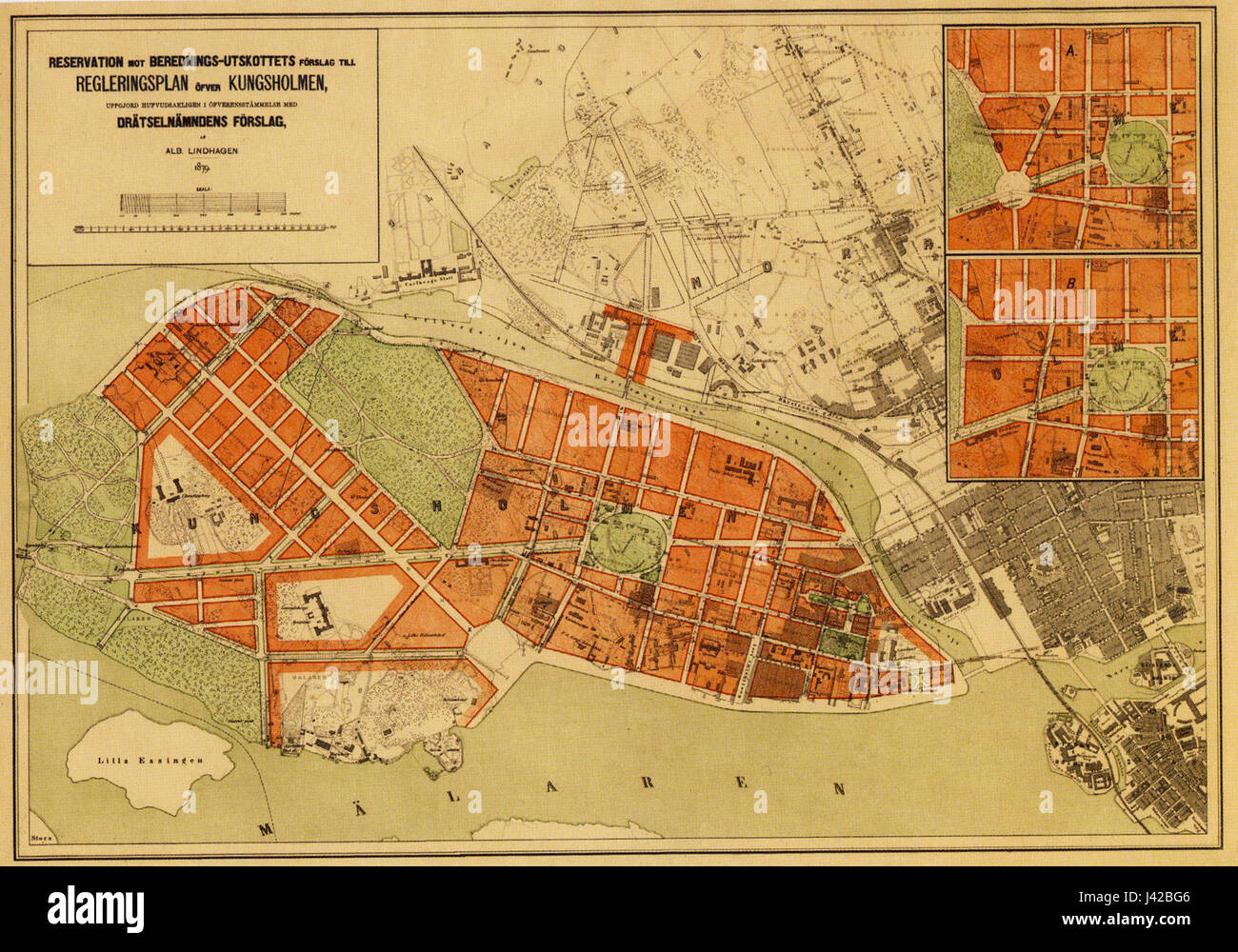 Lindhagens Plan is a city plan from 1879 designed for parts of ...