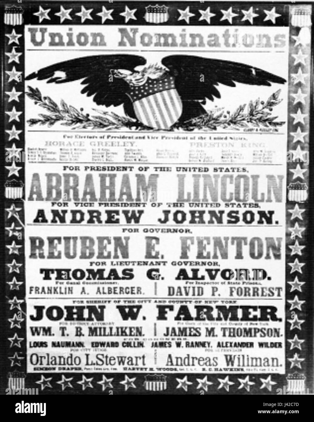 Political rally presidential campaign Black and White Stock Photos ...