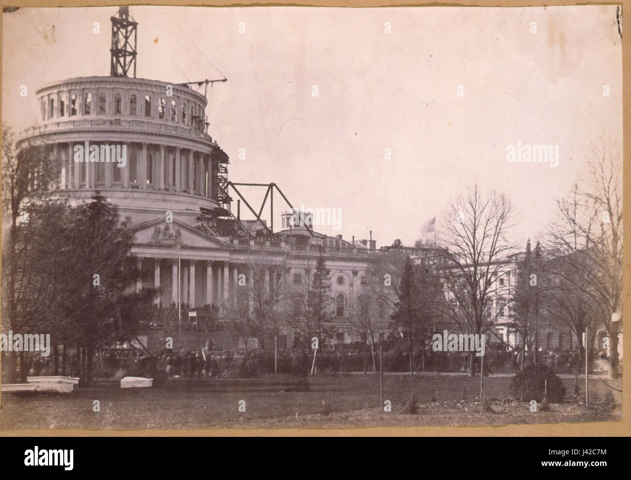 The unmodified image of Abraham Lincoln's inauguration portrays the ...
