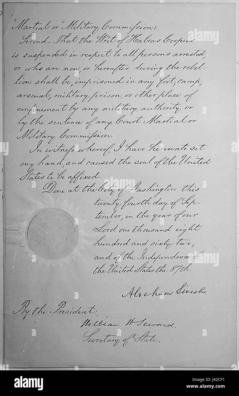 This page from President Abraham Lincoln’s Emancipation Proclamation ...