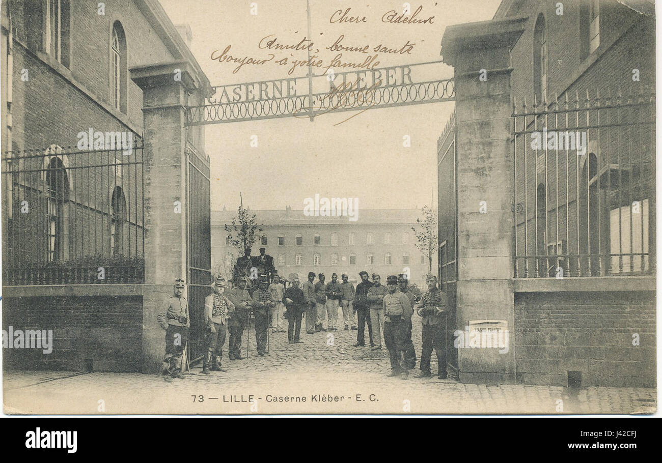 This image represents Caserne Kleber, located in Lille, France. It is a ...