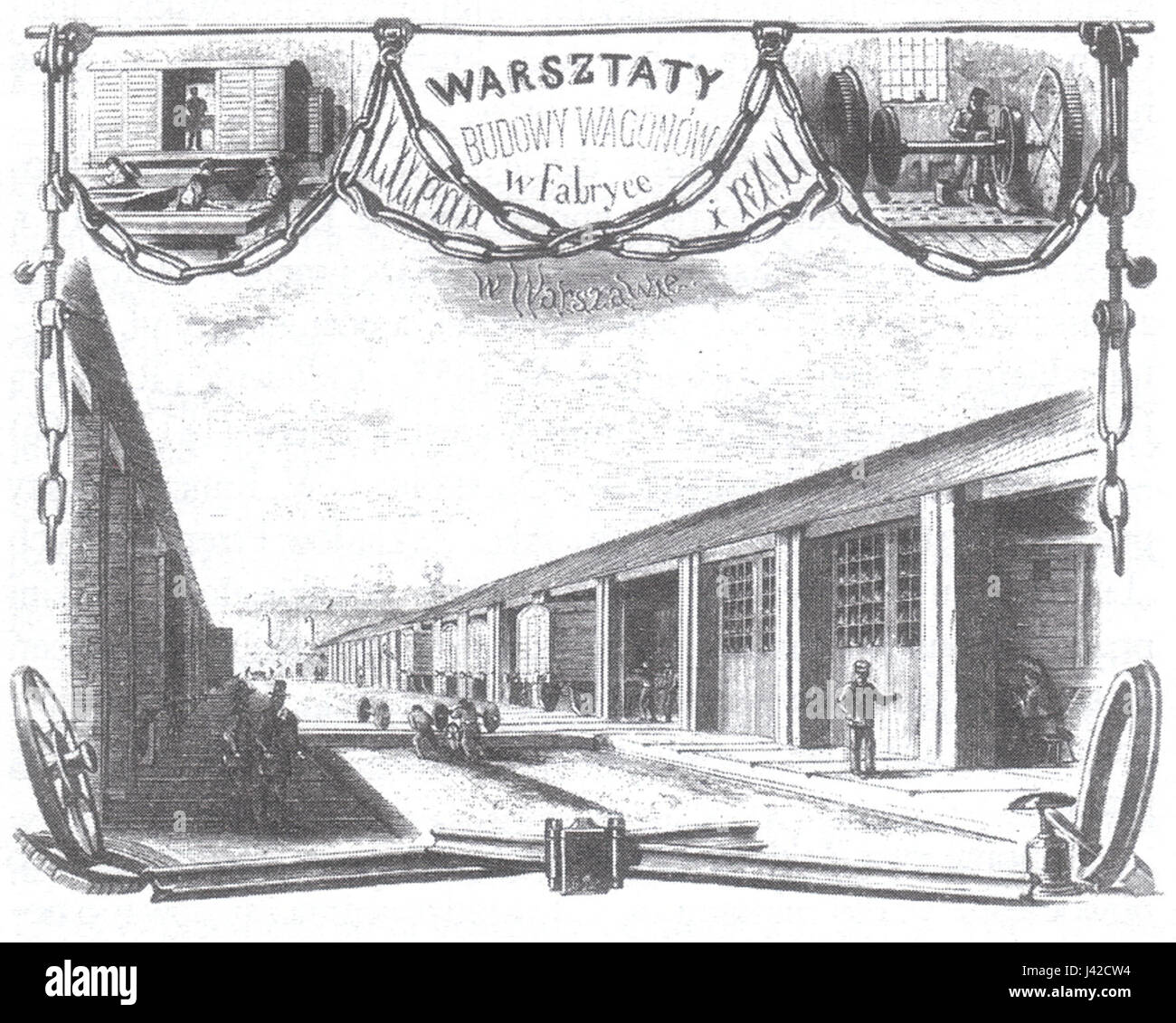 Lilpop & Rau advertisement, 1860 Stock Photo - Alamy