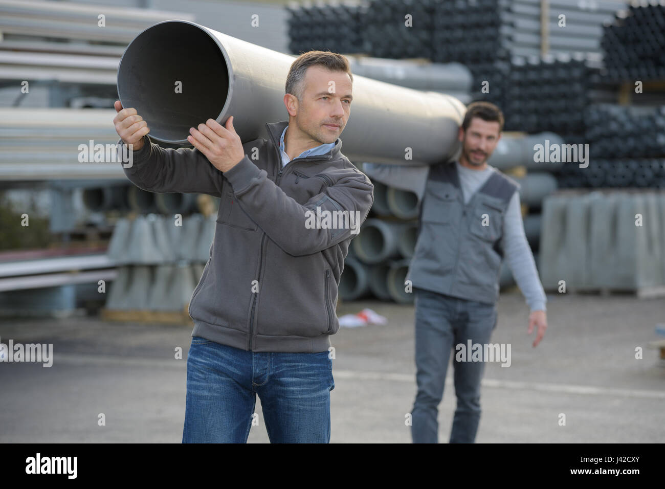 Transporting industrial pipes hi-res stock photography and images - Alamy