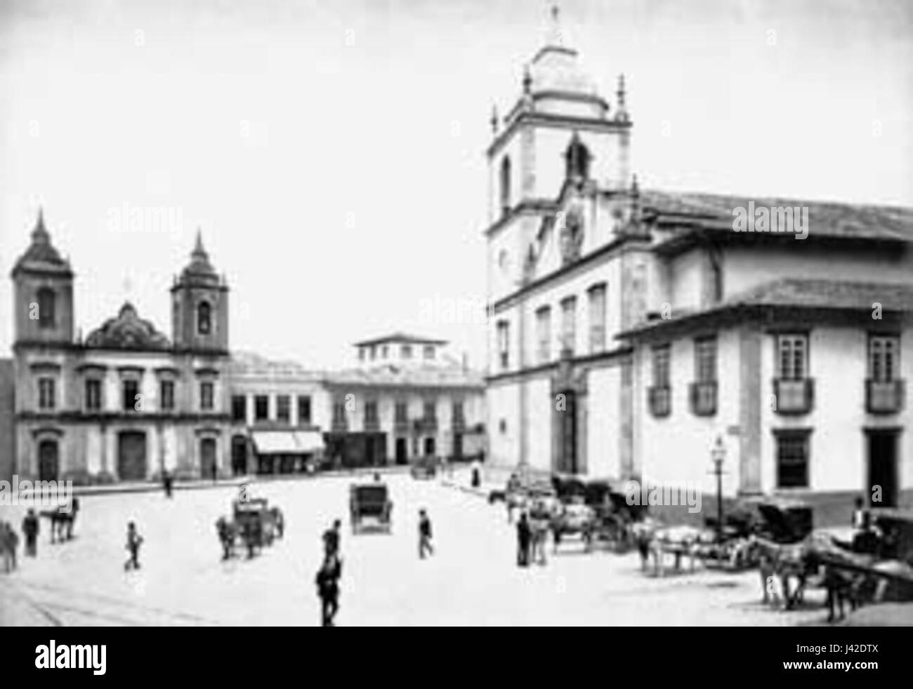 This photograph by Marc Ferrez, taken in 1880, shows Largo Se in SÃ£o ...