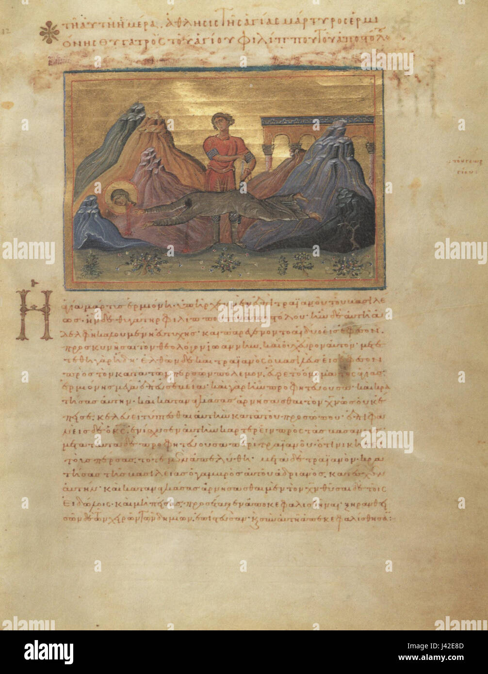 The Menologion of Basil is a Byzantine illuminated manuscript ...