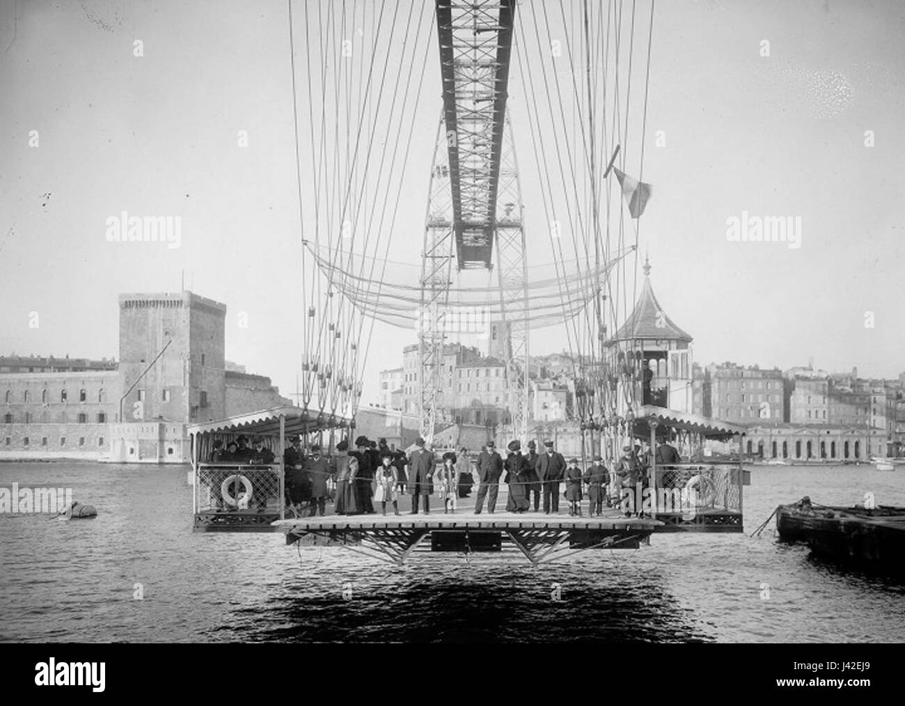 The Pont Transbordeur in Marseille, known for its unique transporter ...
